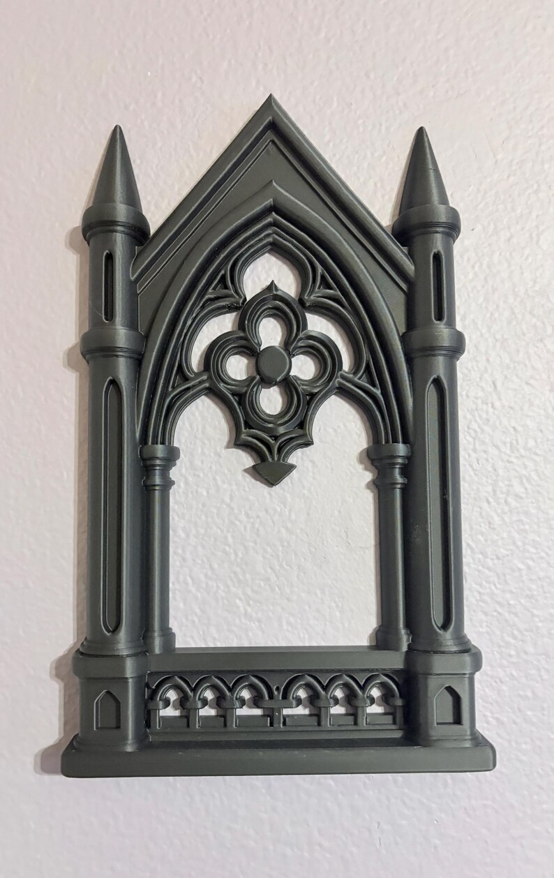 Gothic Arch Wall Plaque – Cathedral Style Decor for Witchy & Dark ...