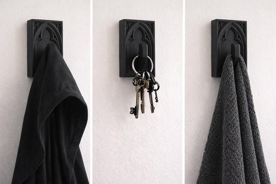 Gothic Arch Wall Hooks – Set of 3 - Etsy