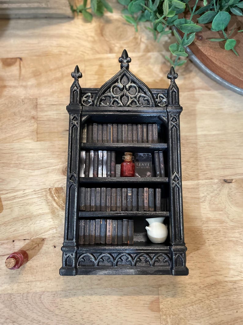 Gothic Mini Shelf – Black Altar Shelf for Witch Decor, Spell Display ...