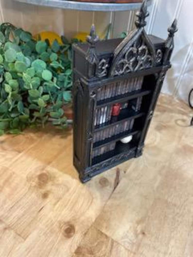 Gothic Mini Shelf – Black Altar Shelf for Witch Decor, Spell Display ...