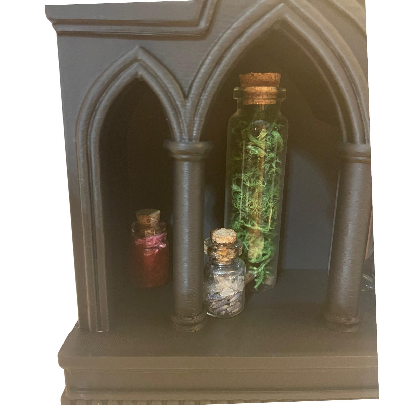 Gothic Desktop Altar Shelf | Mini Apothecary Bottle Display | Witchy ...