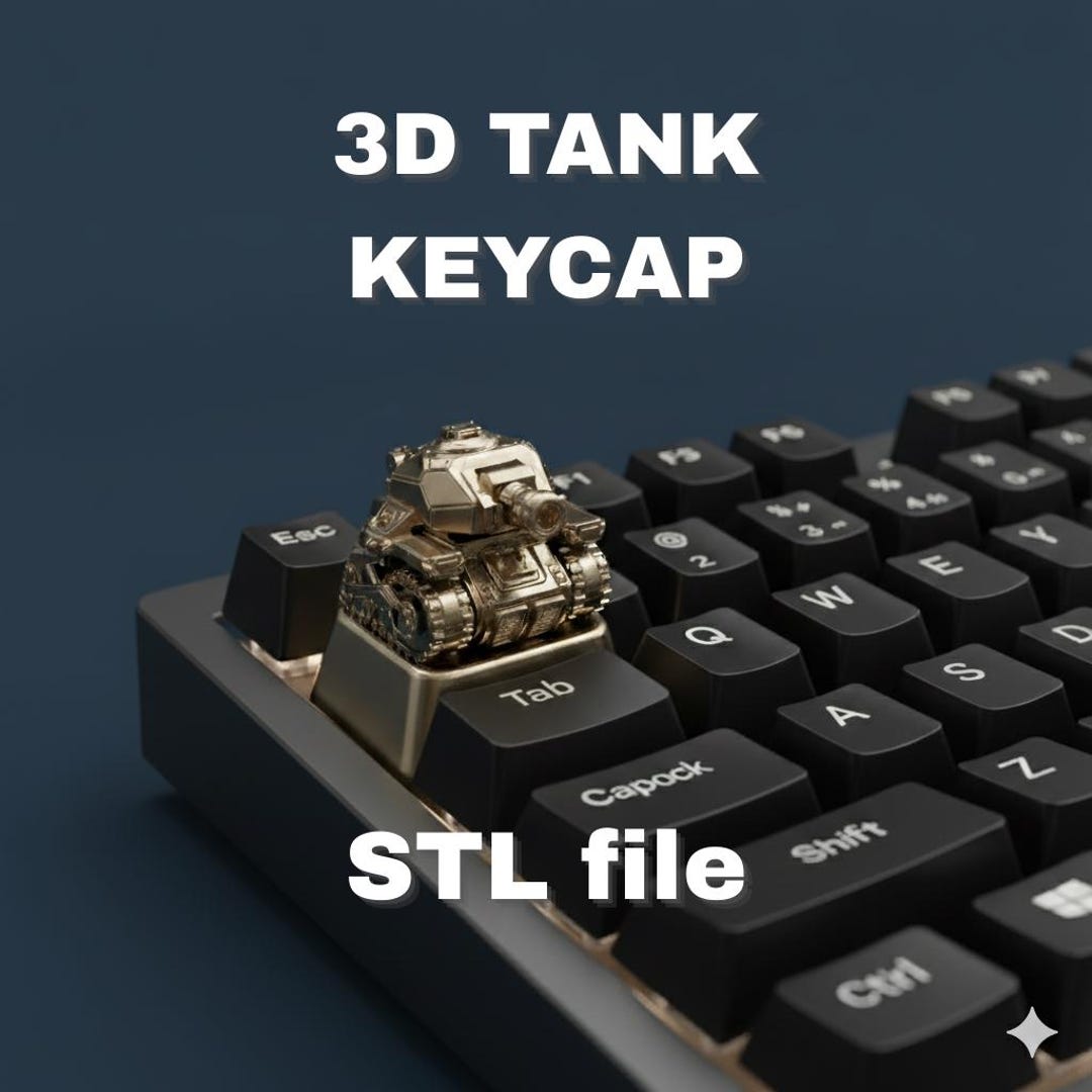 Tank Key Caps STL Files: 3D Print Military Vehicle Model (digital ...
