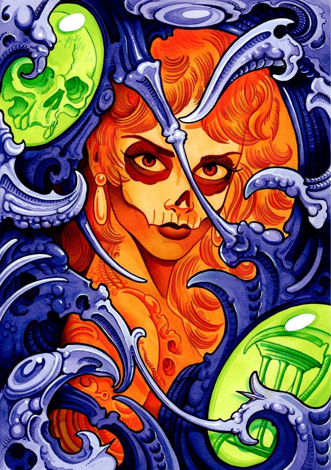 Gideon the Ninth | A3 Original Painting | Locked Tomb | Tamsyn Muir ...