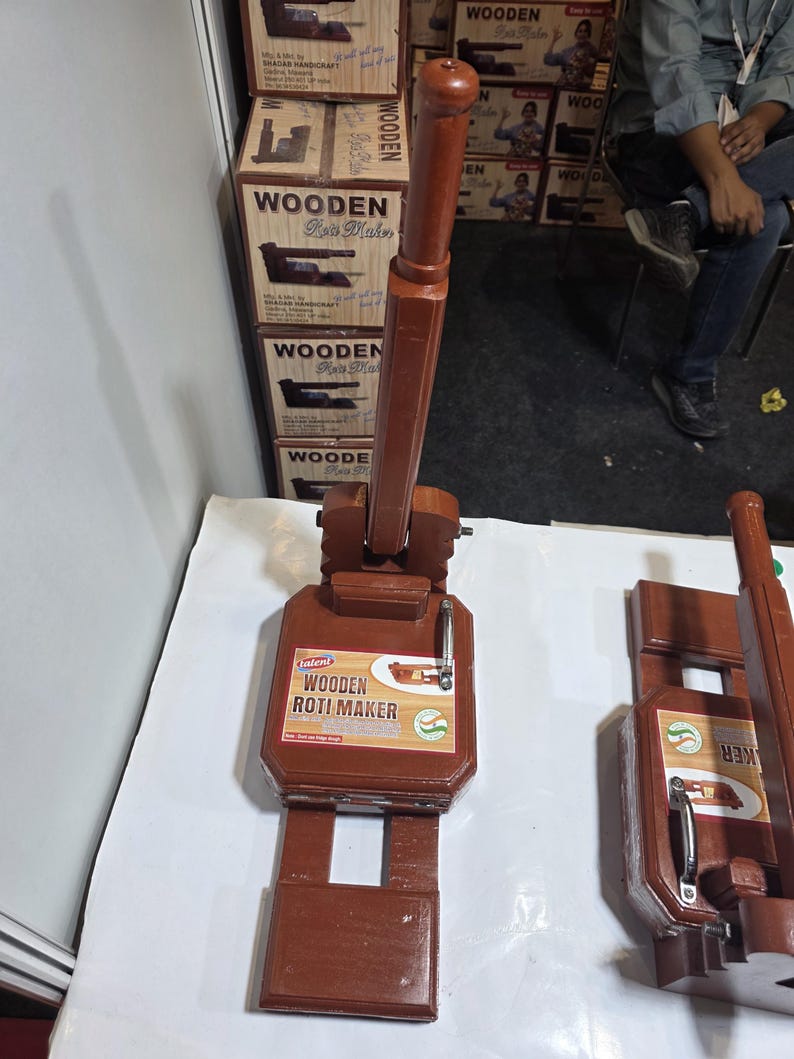 Handmade Wooden Roti Maker • Chapati Press Machine • Easy Roti Maker ...