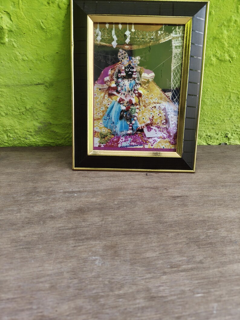 Radha Vallabh Lala Wooden Photo Frame 10x8 Inch | Strong Wood Border ...