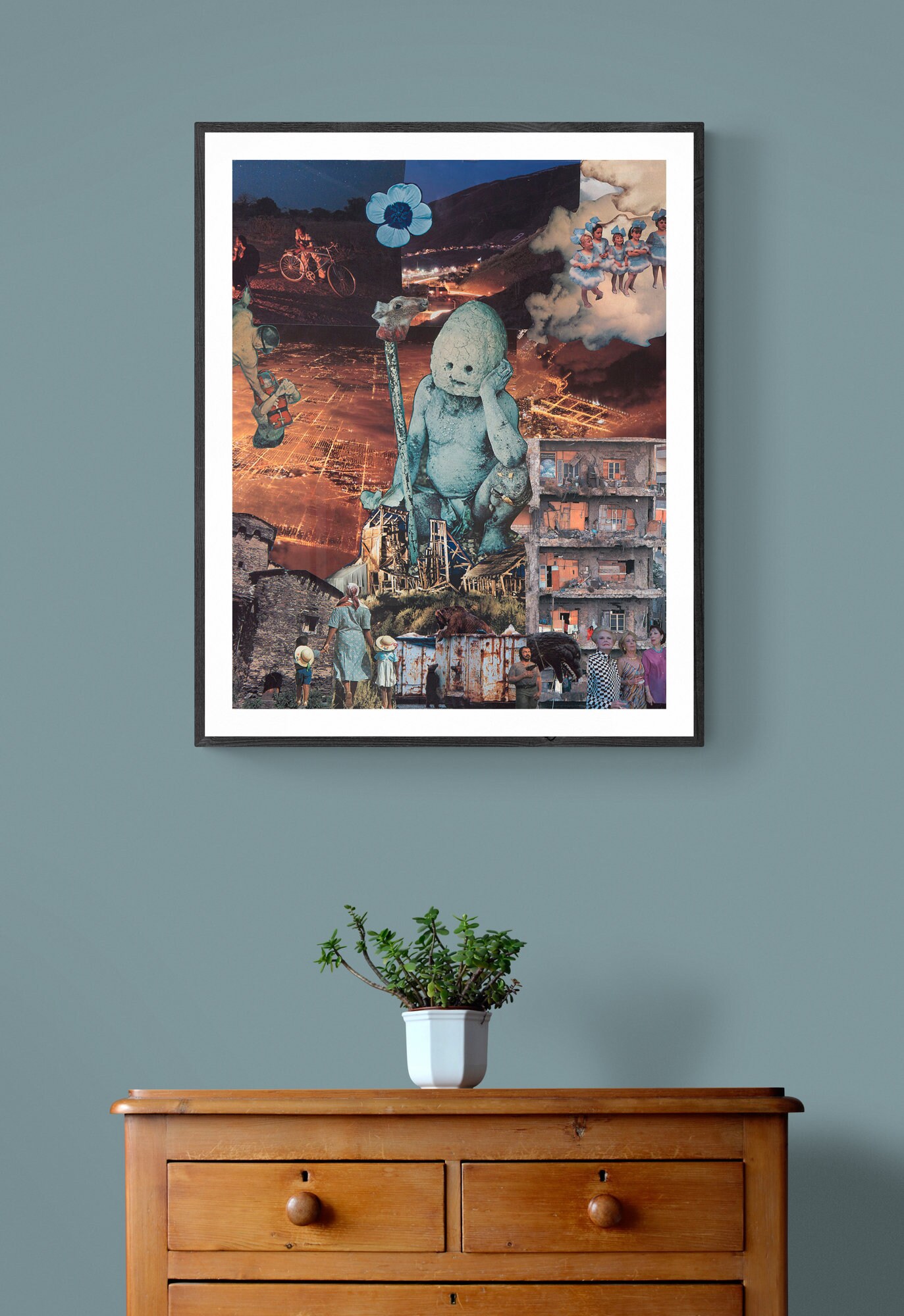 Creepy Artwork, Surreal Collage Art Print, Dark Art, Strange Wall Art ...