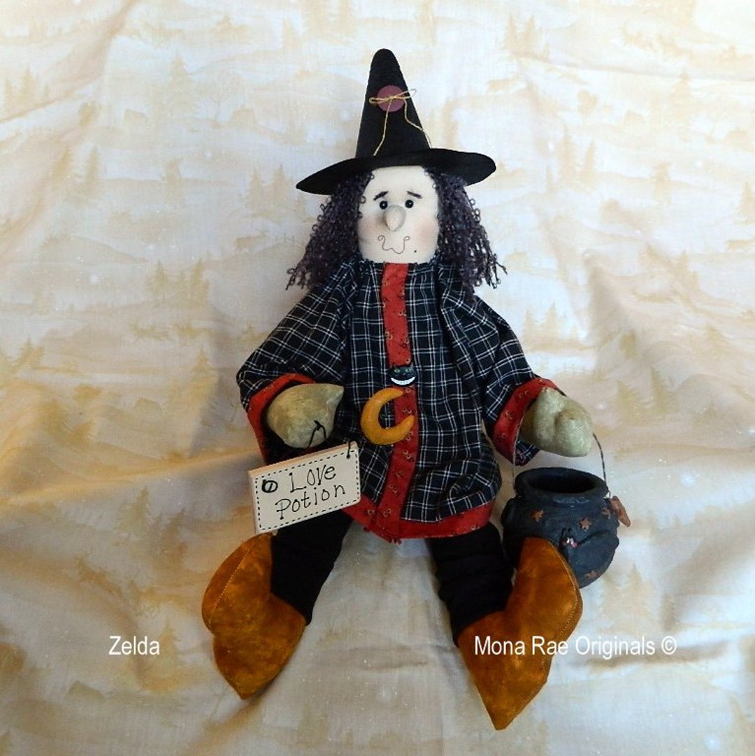 Halloween Witch ~ 26 Inch Zelda Witch ~ Farmhouse/country Decor ...