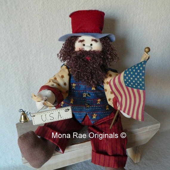 Uncle Sam Doll 'uncle' Patriotic 24 Inch Soft - Etsy
