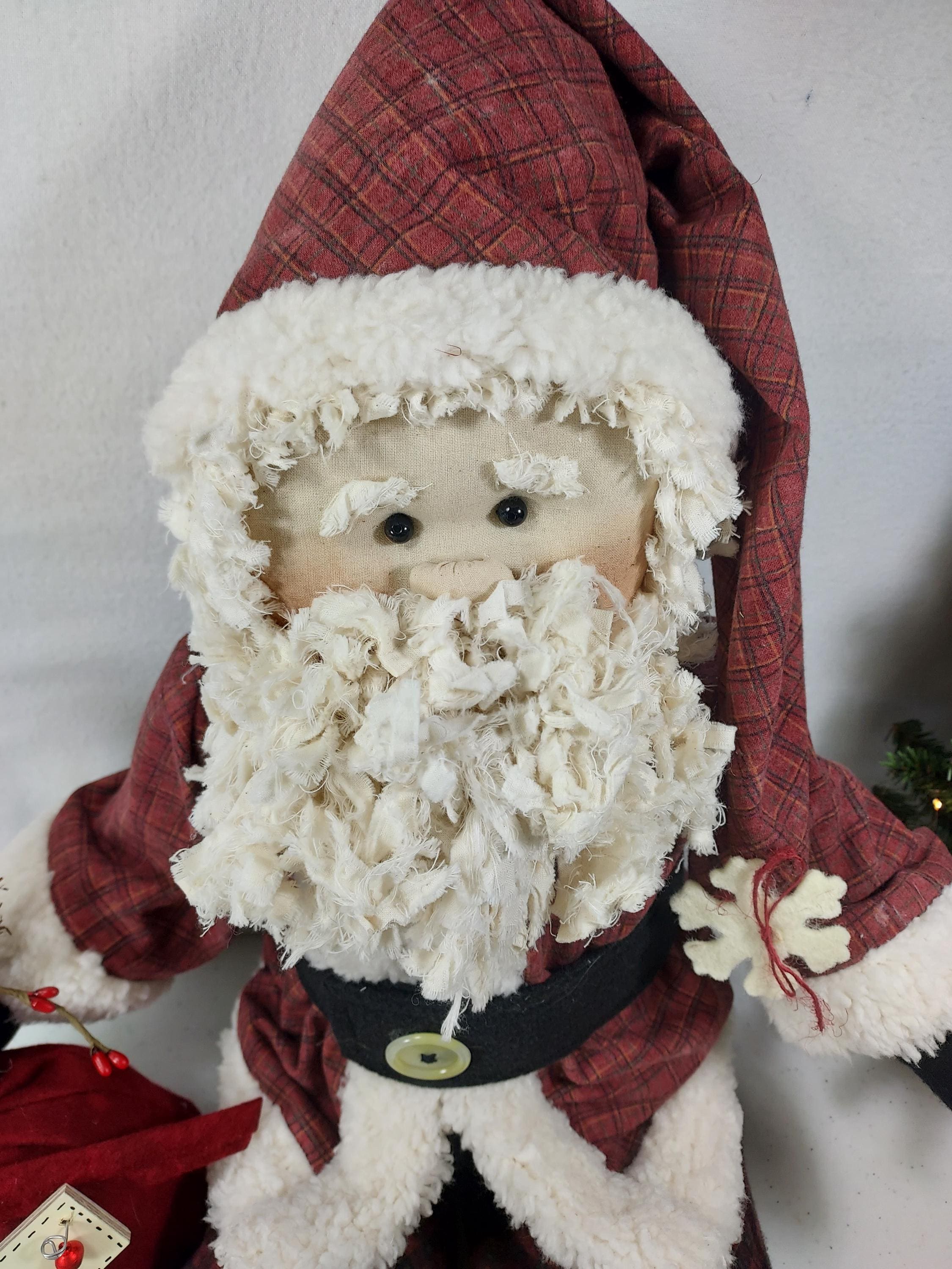 Handmade Sitting Santa Doll, 36" Long Leg Christmas Decor - Etsy