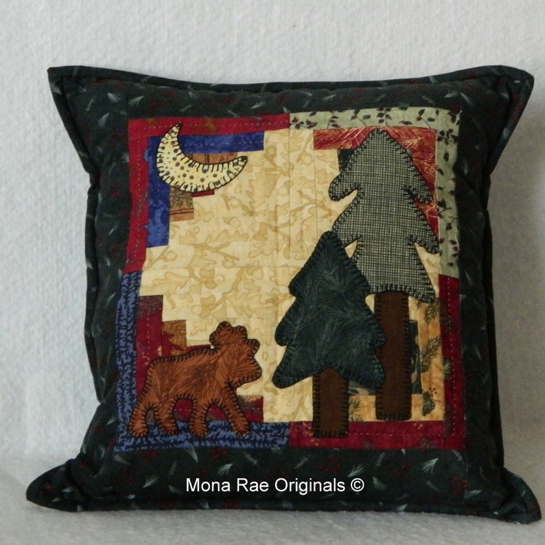 Moose Pillow 18 Inch Hand Applique & Hand Quilted OOAK Pillow - Etsy