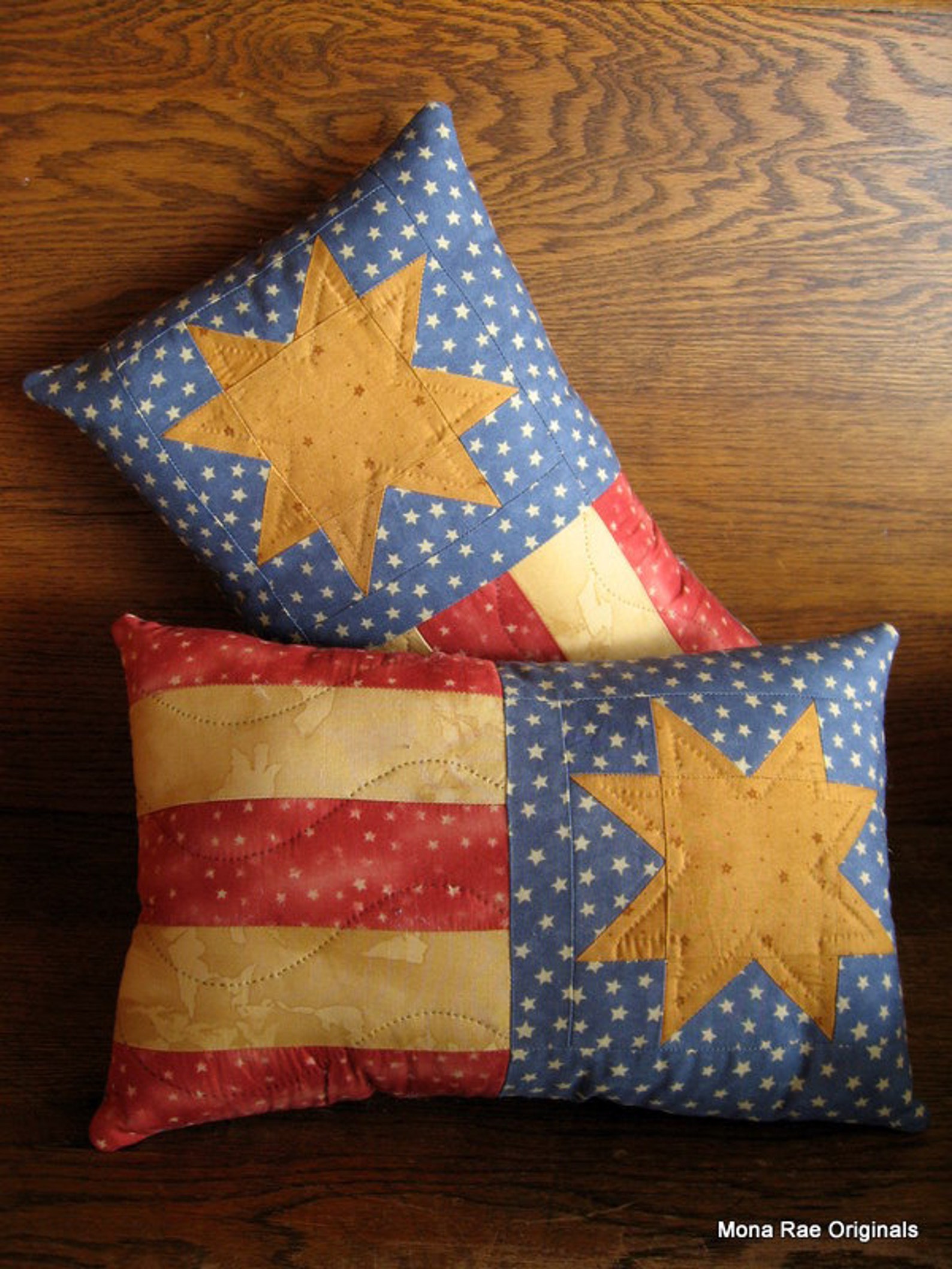 Patriotic Pillow USA Quilted Flag Pillow 9 X - Etsy