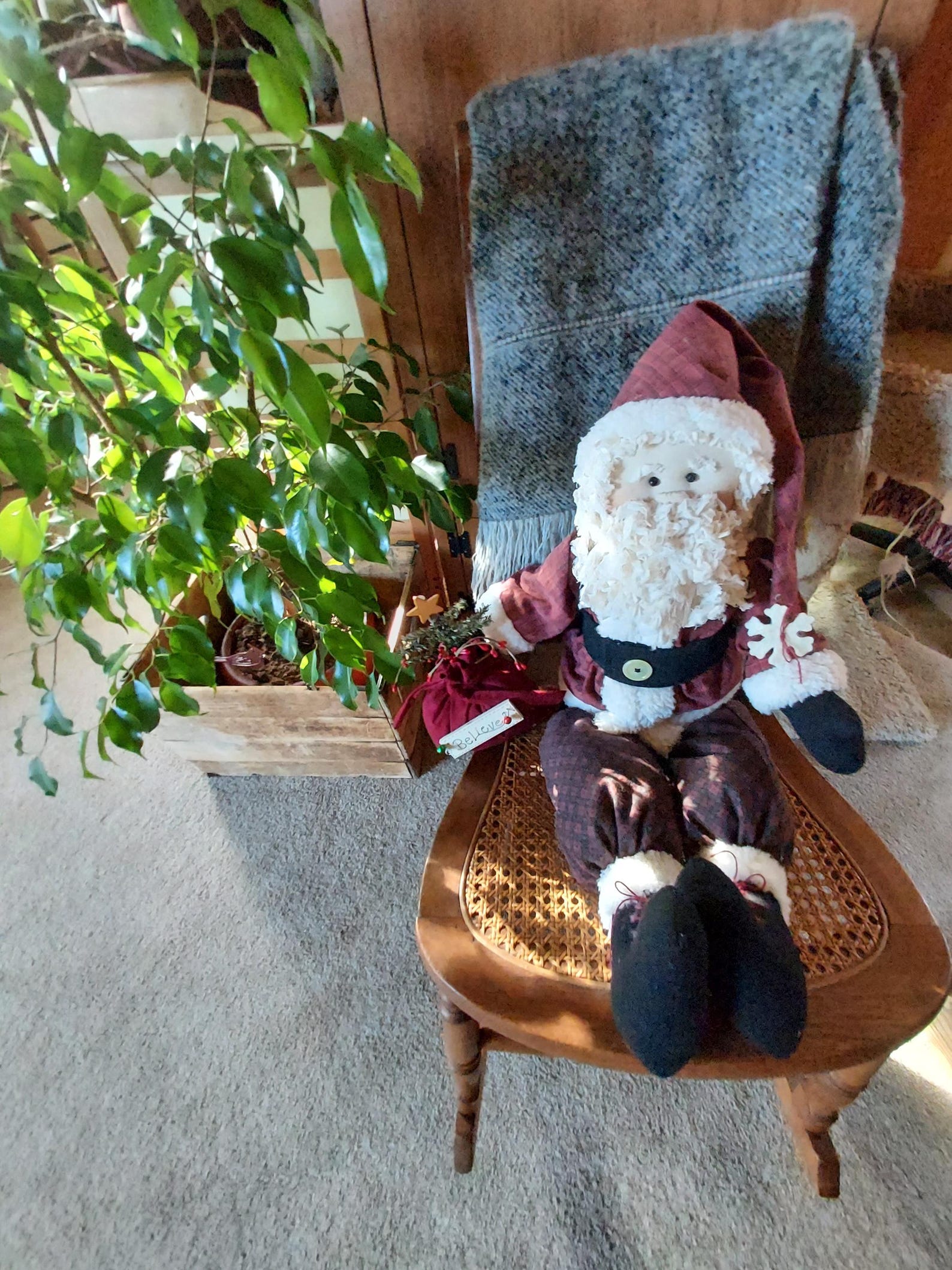 Handmade Sitting Santa Doll, 36" Long Leg Christmas Decor - Etsy
