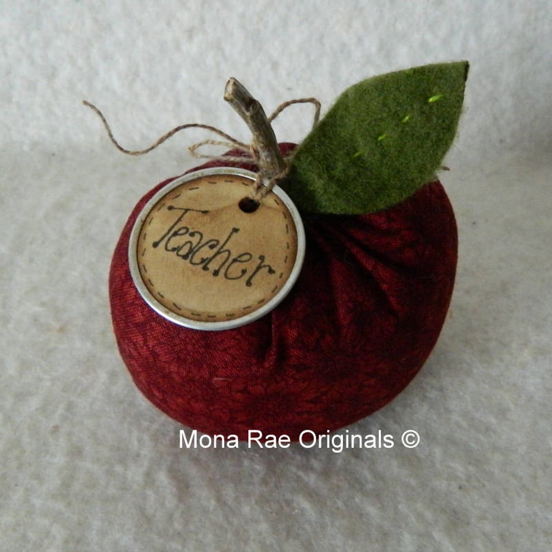 Apple Teacher Gift ~ 4" Red Apple Teacher Gift With Teacher Tag ...