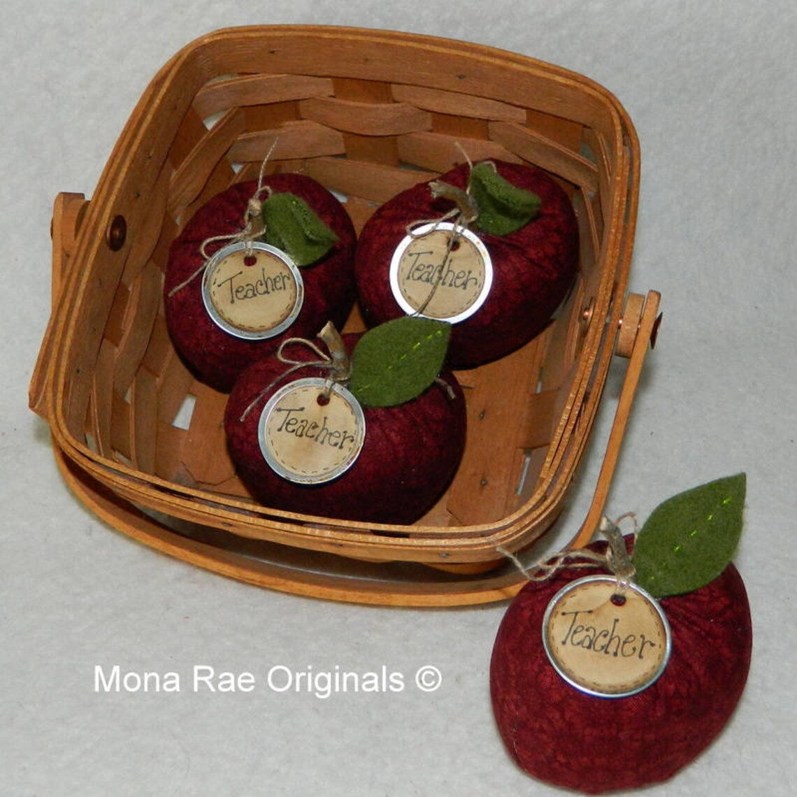 Apple Teacher Gift 4 Red Apple Teacher Gift With | Etsy