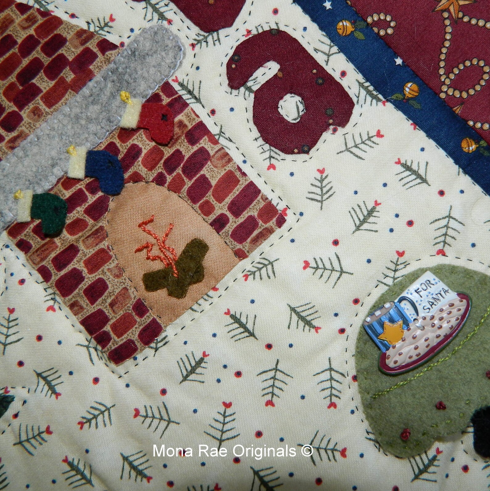 Art Quilt Dear Santa Wall Quilt Hand Quilted Appliqued - Etsy