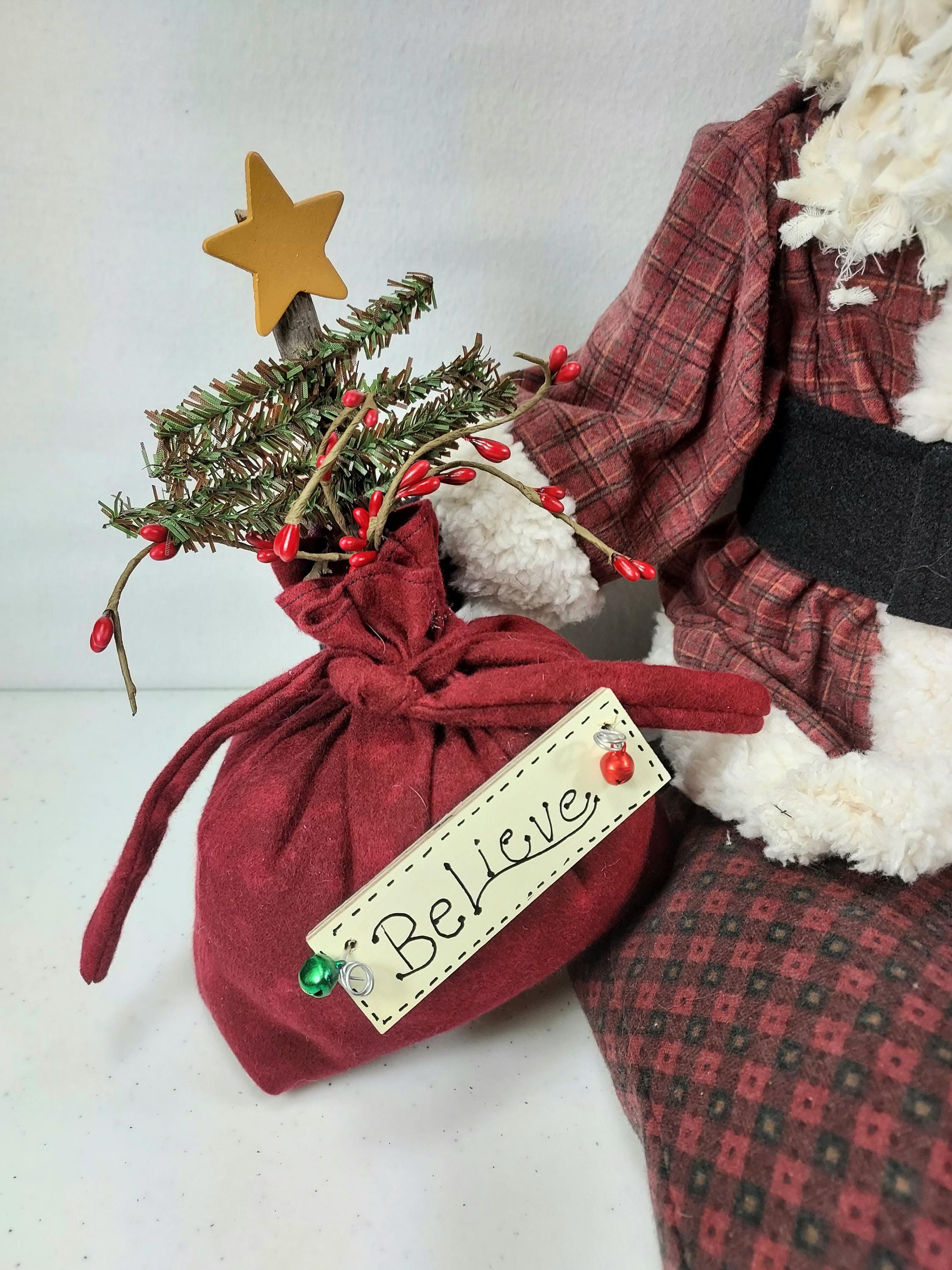 Handmade Sitting Santa Doll, 36" Long Leg Christmas Decor - Etsy