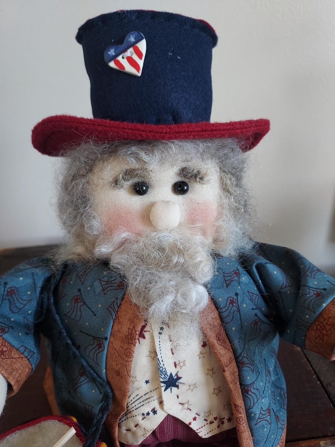 Uncle Sam Art Doll, Patriotic Farmhouse Decor, 18 Inches - Etsy