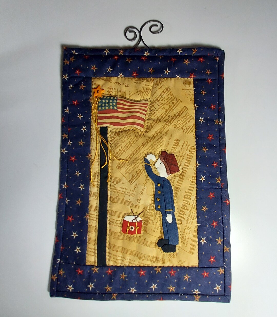Soldier Boy Wall Quilt~ Patriotic Quilt ~ 8" X 12" Handmade Quilt ...