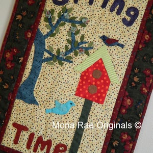 Art Quilt ~ Spring Time Wall Hanging ~ Hand Appliqued and Hand Quilted ...