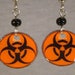 Biohazard Dangle Earrings - Medical Student Jewelry - Phlebotomist ...