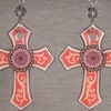 Pastel Peace Sign Dangle Earrings - Handmade Sunburst Flower Power ...