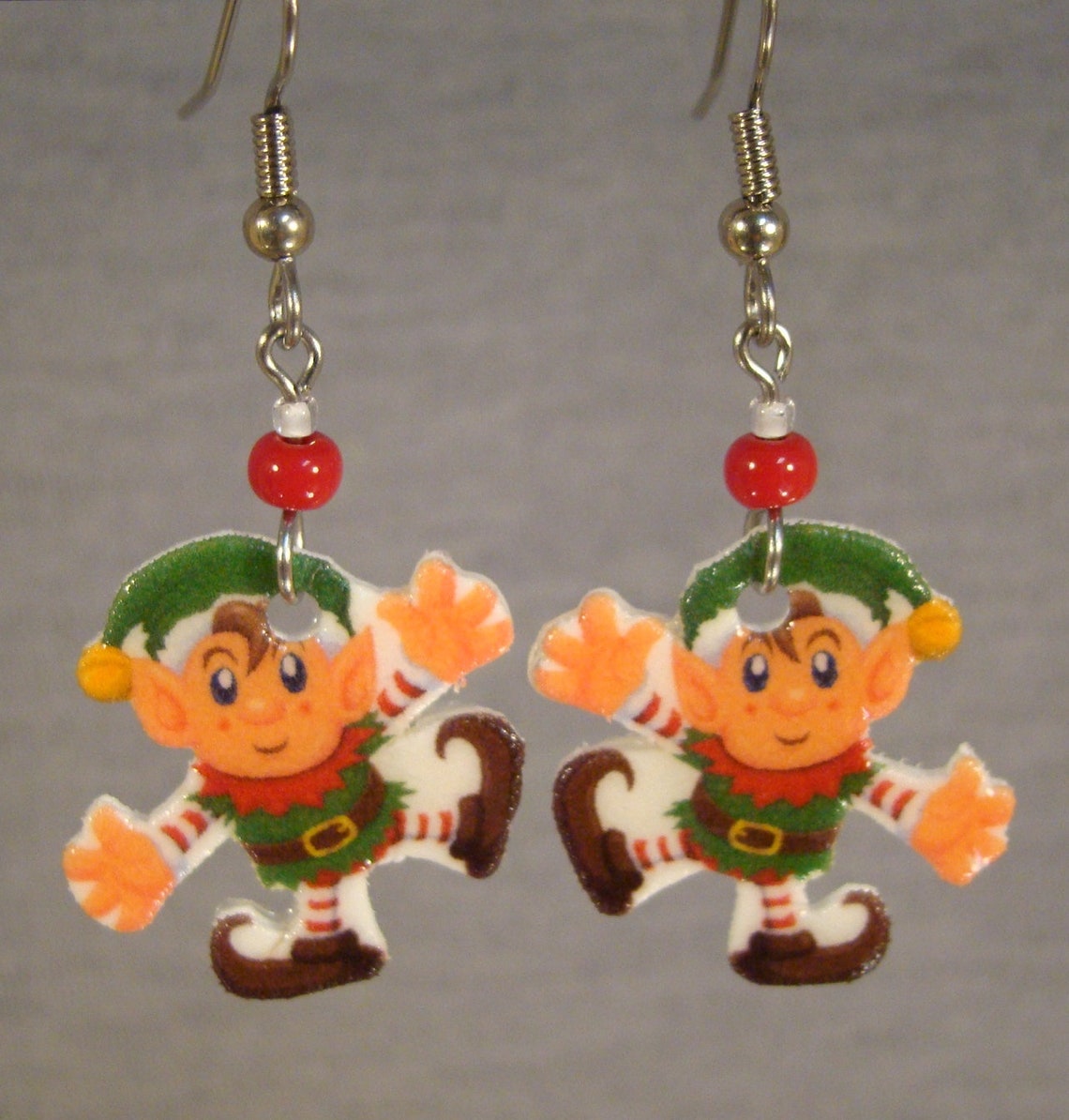 Dancing Elf Dangle Earrings I Love Christmas Elves Jewelry - Etsy