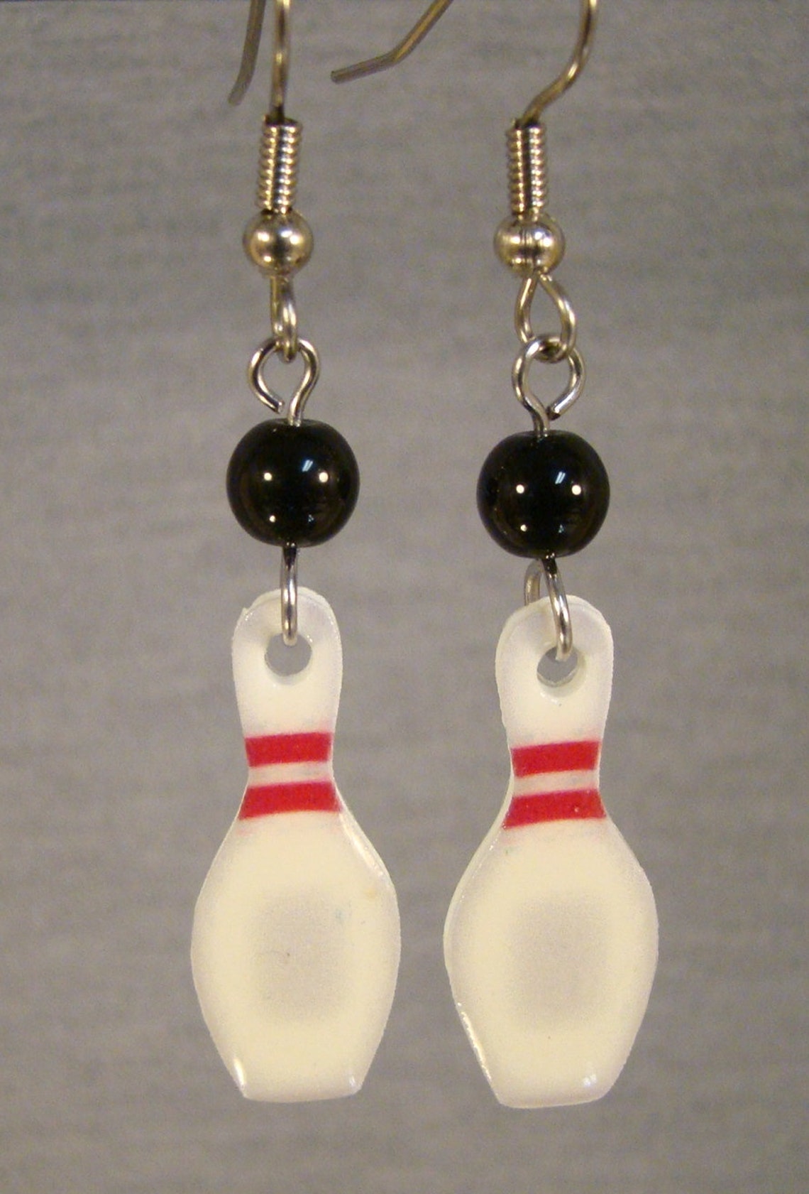 Bowling Pin Dangle Earrings Bowling Team Jewelry I love | Etsy