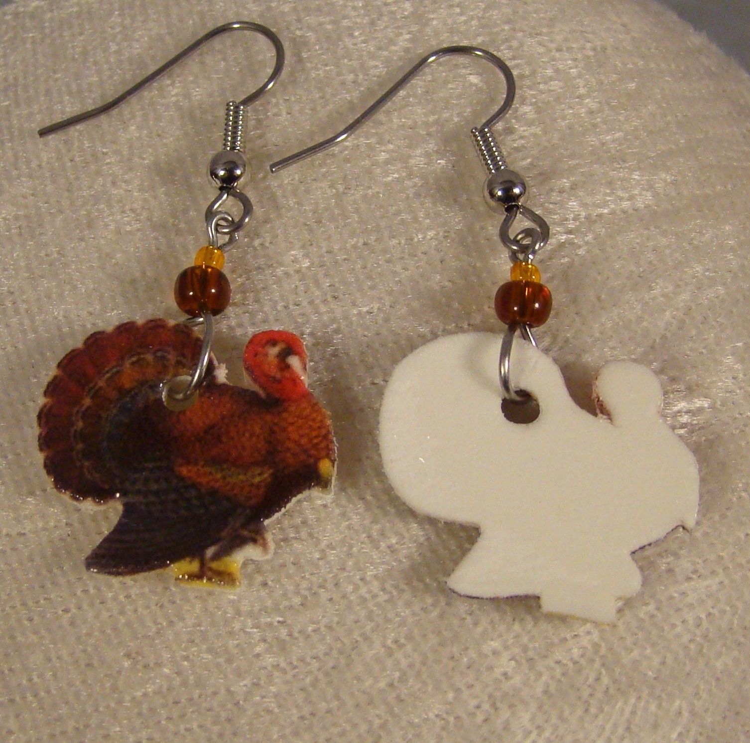 Turkey Dangle Earrings – Thanksgiving Farm Animal Jewelry - Etsy