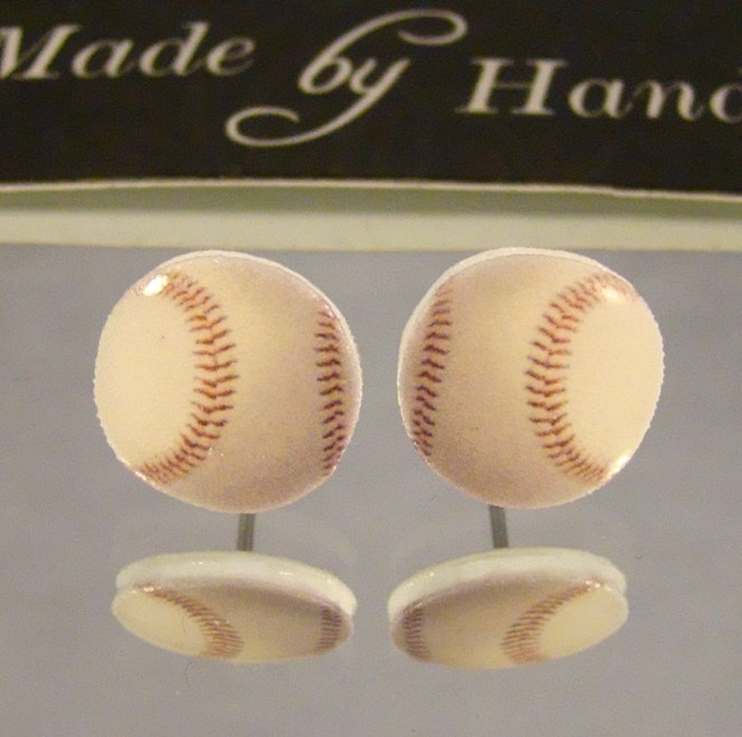 Baseball Stud Earrings - Sports Ball Jewelry - Baseball Mom Spirit Wear ...