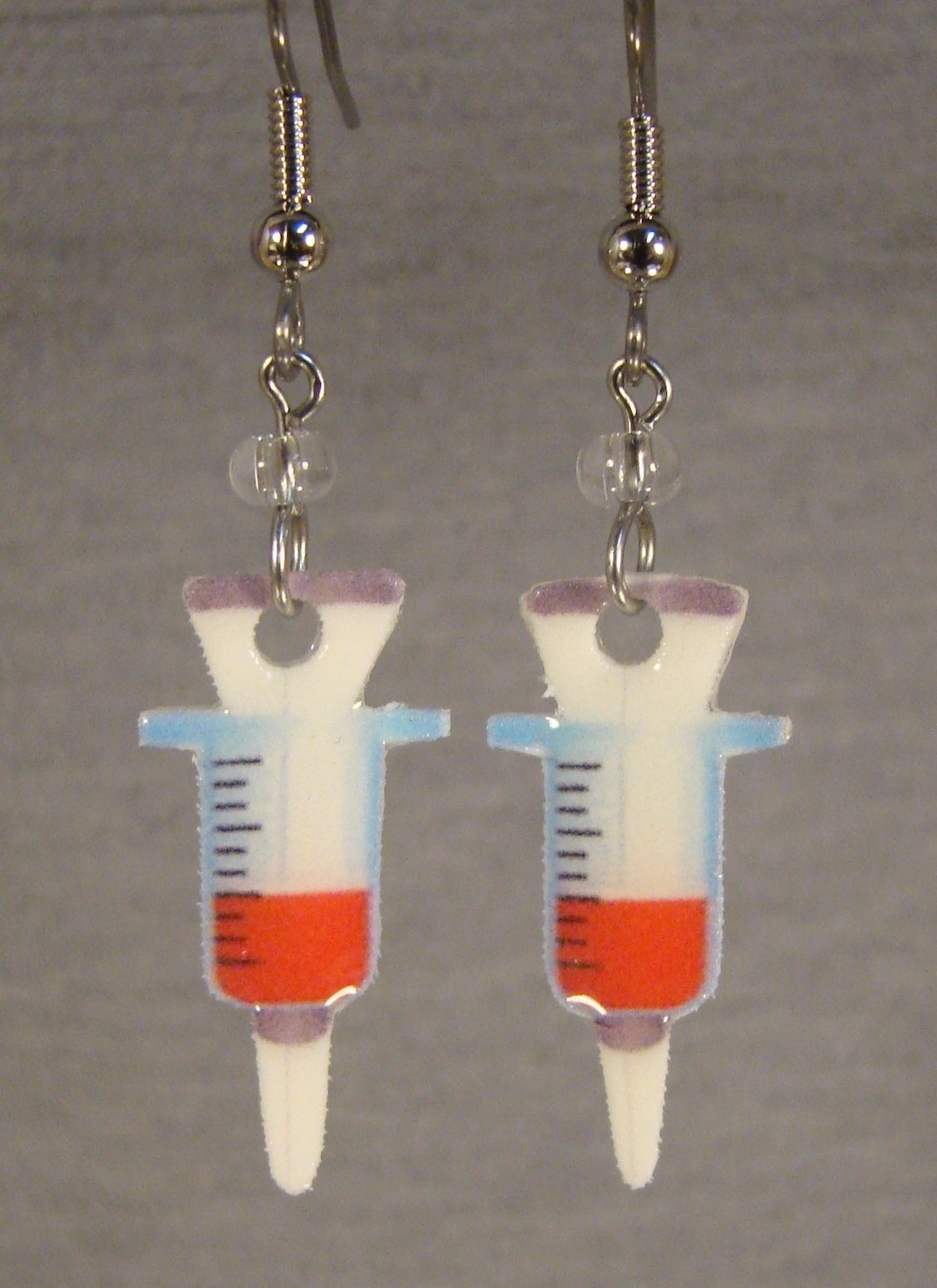 Syringe Dangle Earrings - Needle Phlebotomist Jewelry - Medical Gift ...