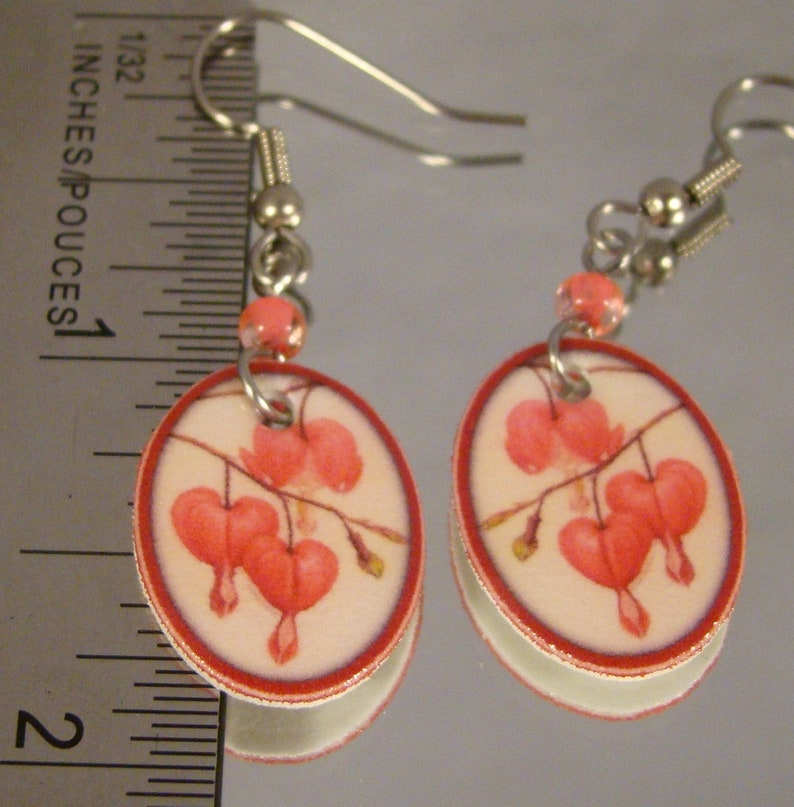 Bleeding Heart Dangle Earrings - Flower Jewelry - I Love Spring Flowers ...