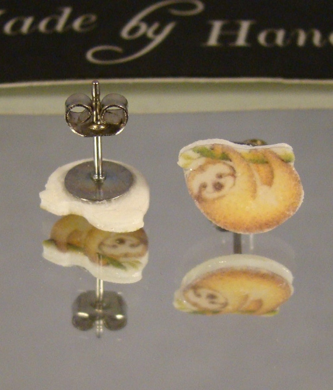 Sloth Stud Earrings Wild Animal Gift Shop Jewelry I Love Sloths ...
