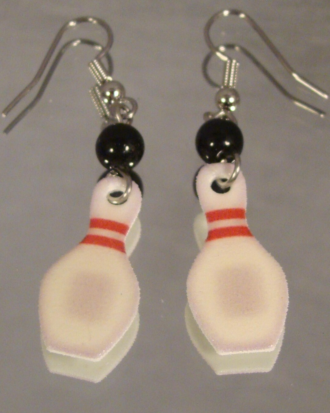 Bowling Pin Dangle Earrings - Bowling Team Jewelry - I Love Bowling ...
