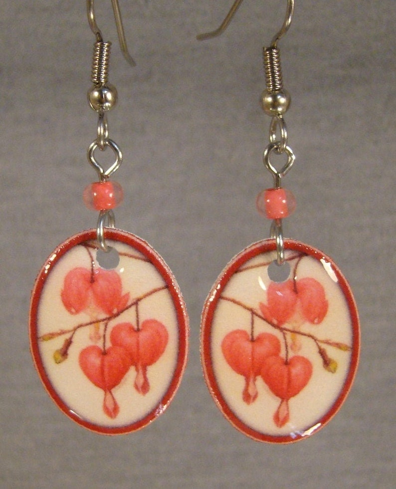 Bleeding Heart Dangle Earrings - Flower Jewelry - I Love Spring Flowers ...