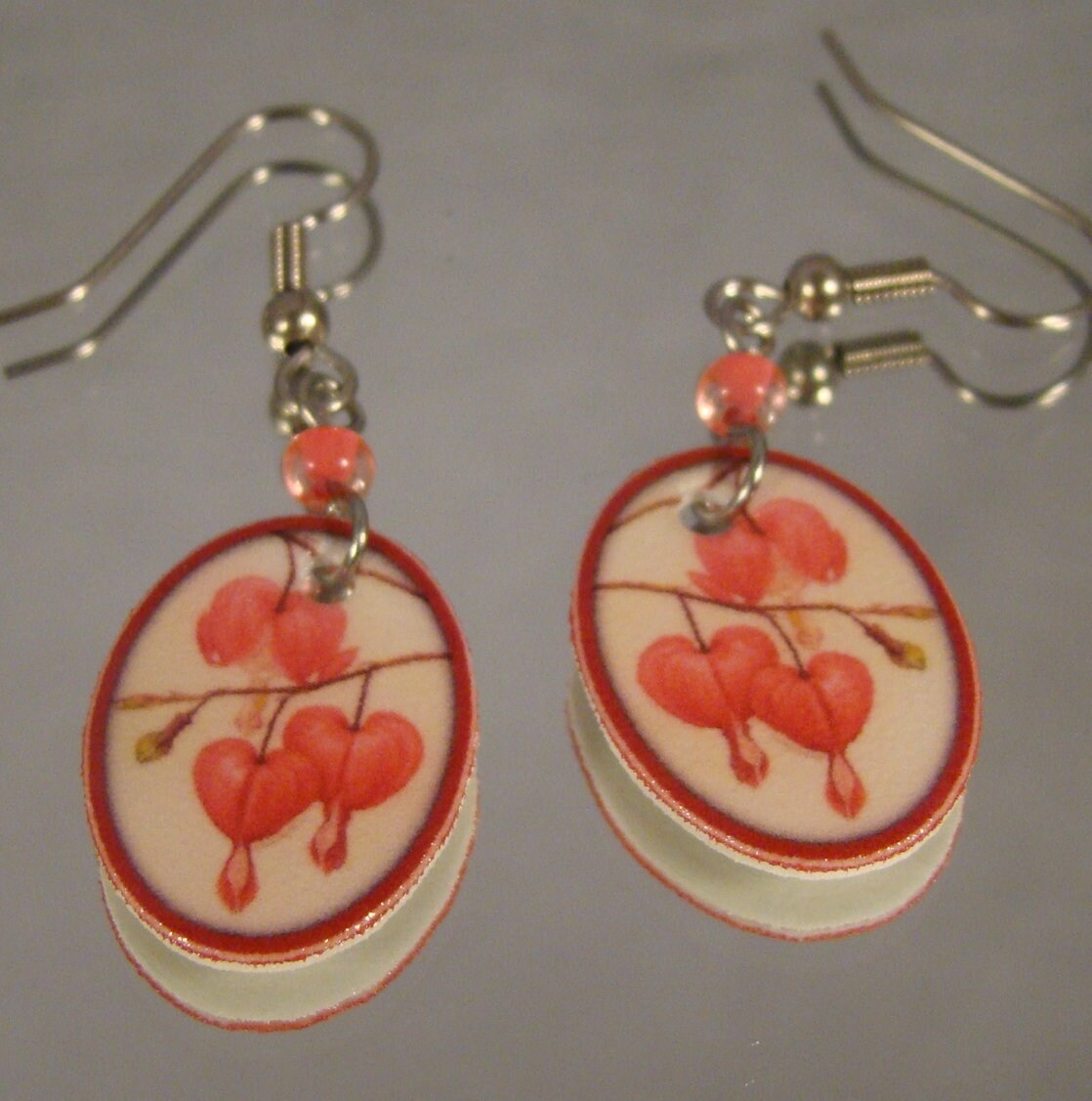 Bleeding Heart Dangle Earrings - Flower Jewelry - I Love Spring Flowers ...