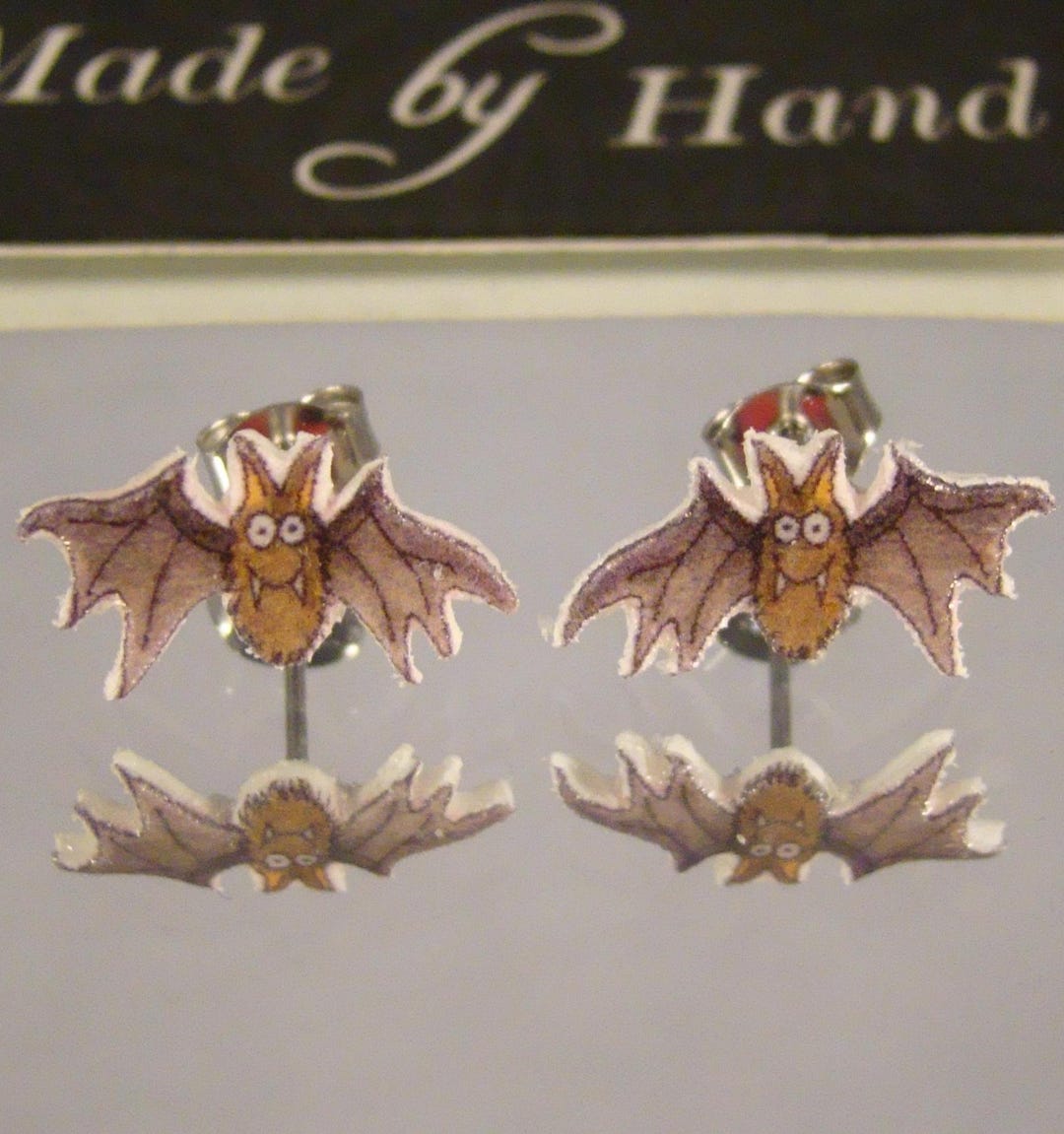 Goofy Bat Stud Earrings: Halloween Costume Jewelry - Etsy