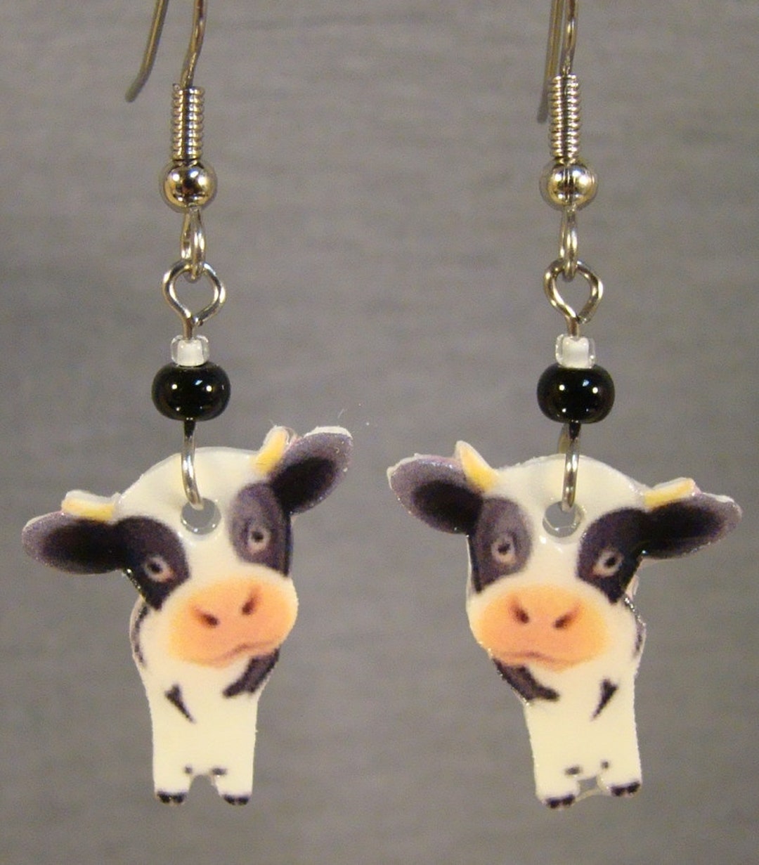 American Cow Earrings Holstein Cow Earrings Cartoon Cow Earrings ...
