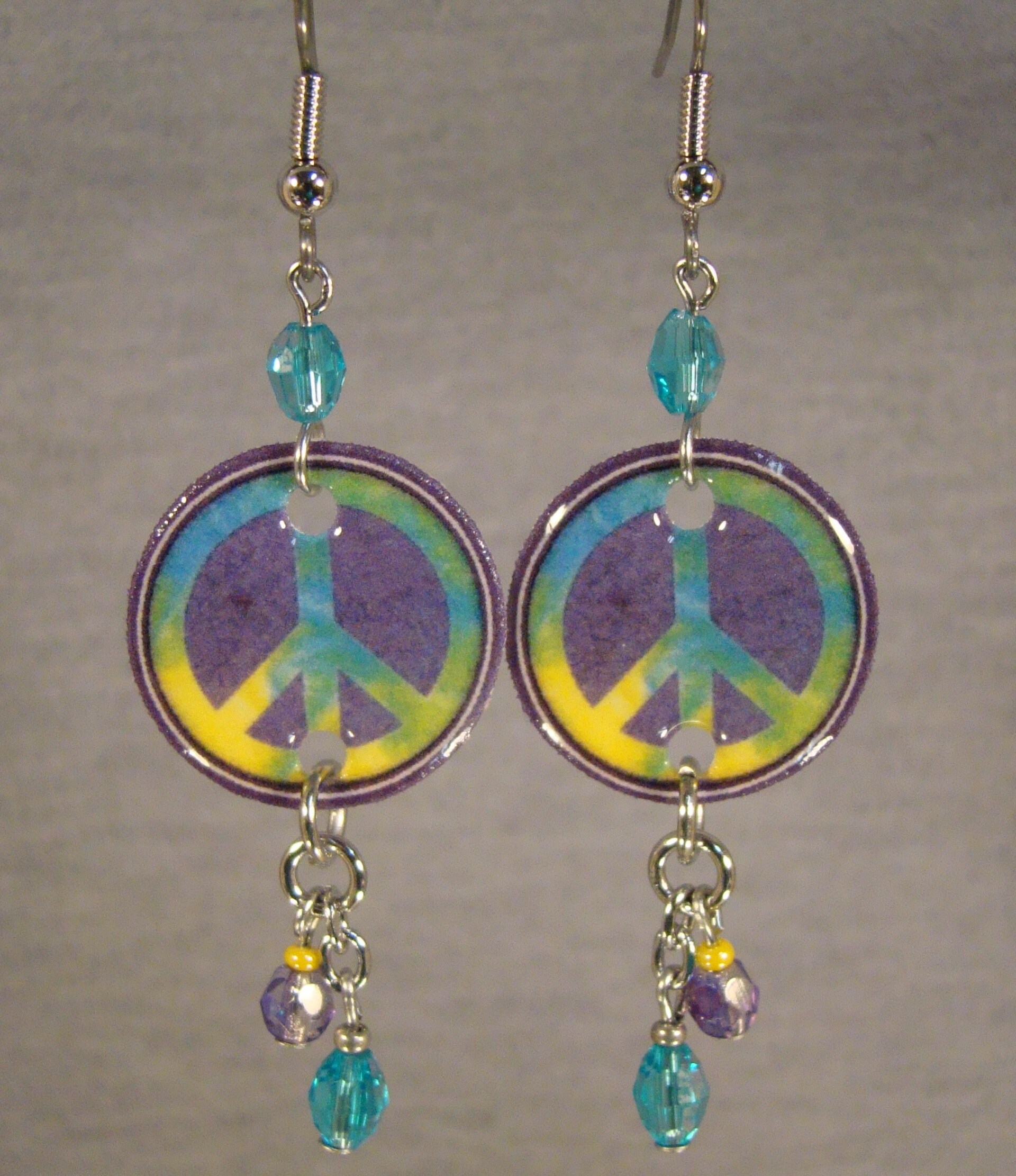 Blue And Purple Peace Sign