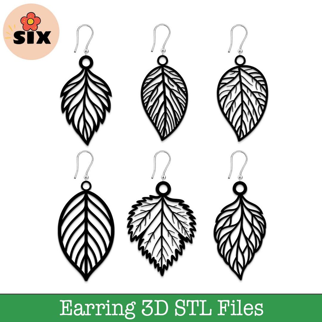 Leaf Earring STL Files: 3D Print Jewelry Designs (digital Download) - Etsy