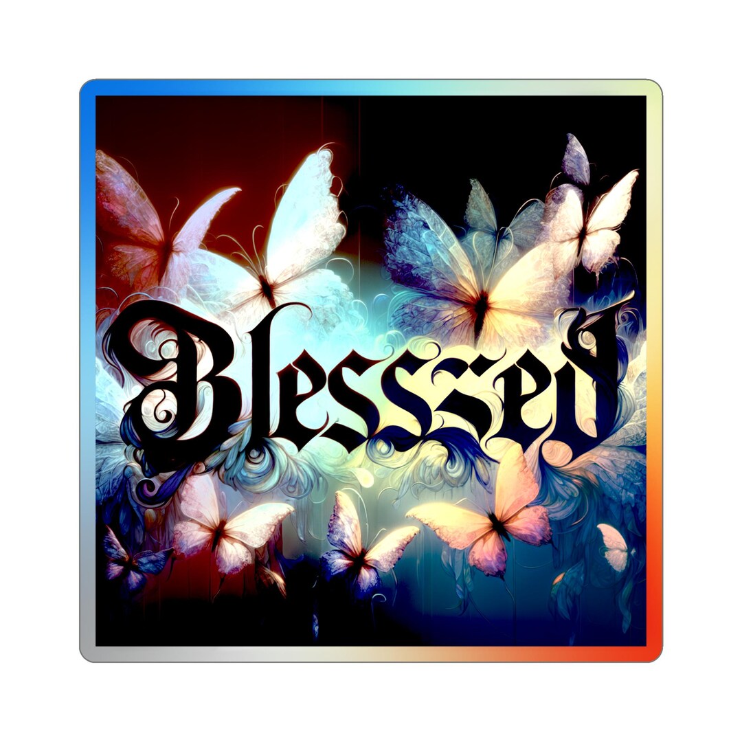 Holographic Butterfly Stickers, Blessed Stickers for Journals, Laptops ...