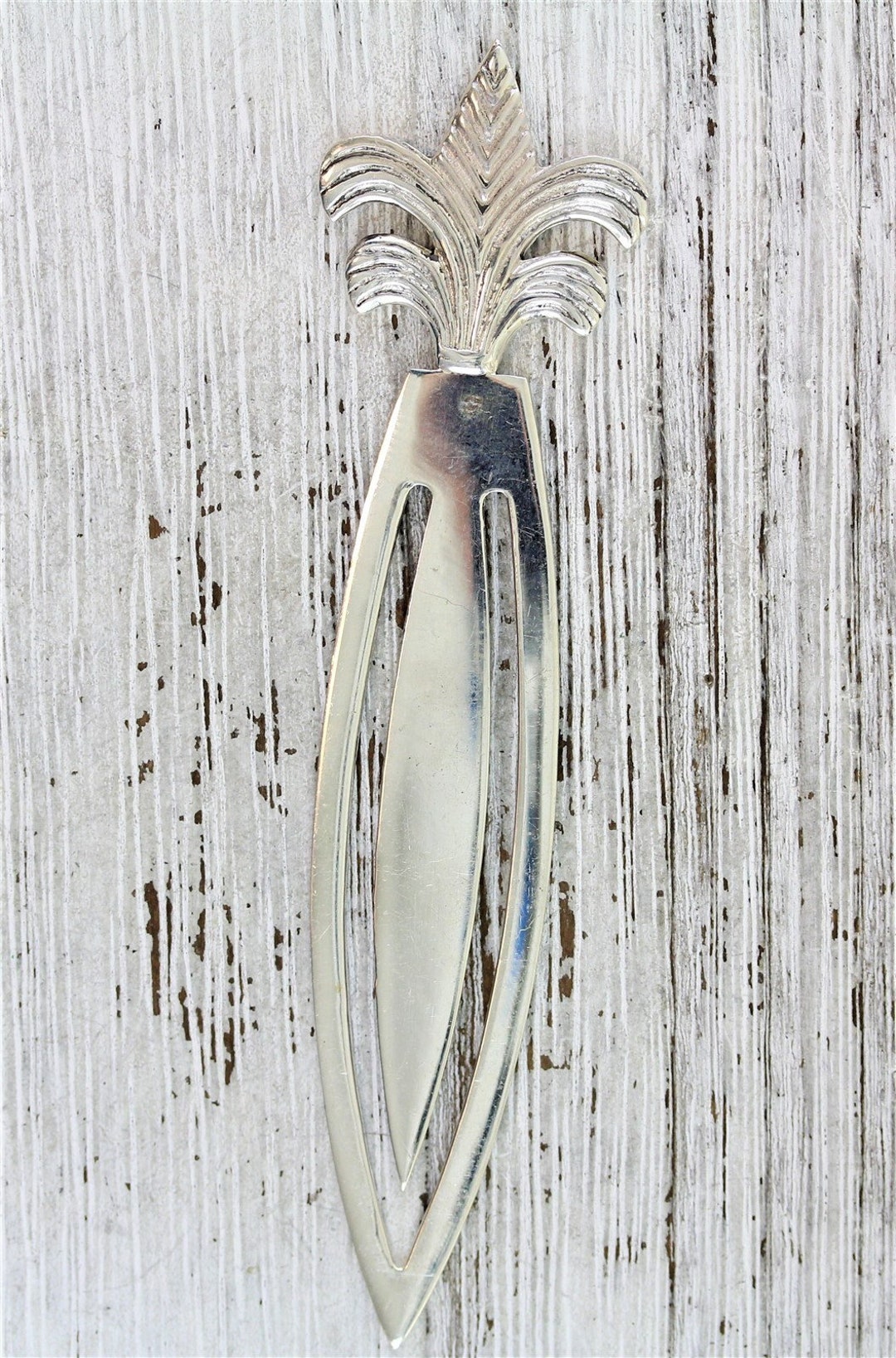 Vintage 925 Sterling Silver Silver Bookmark Floral Fleur De - Etsy