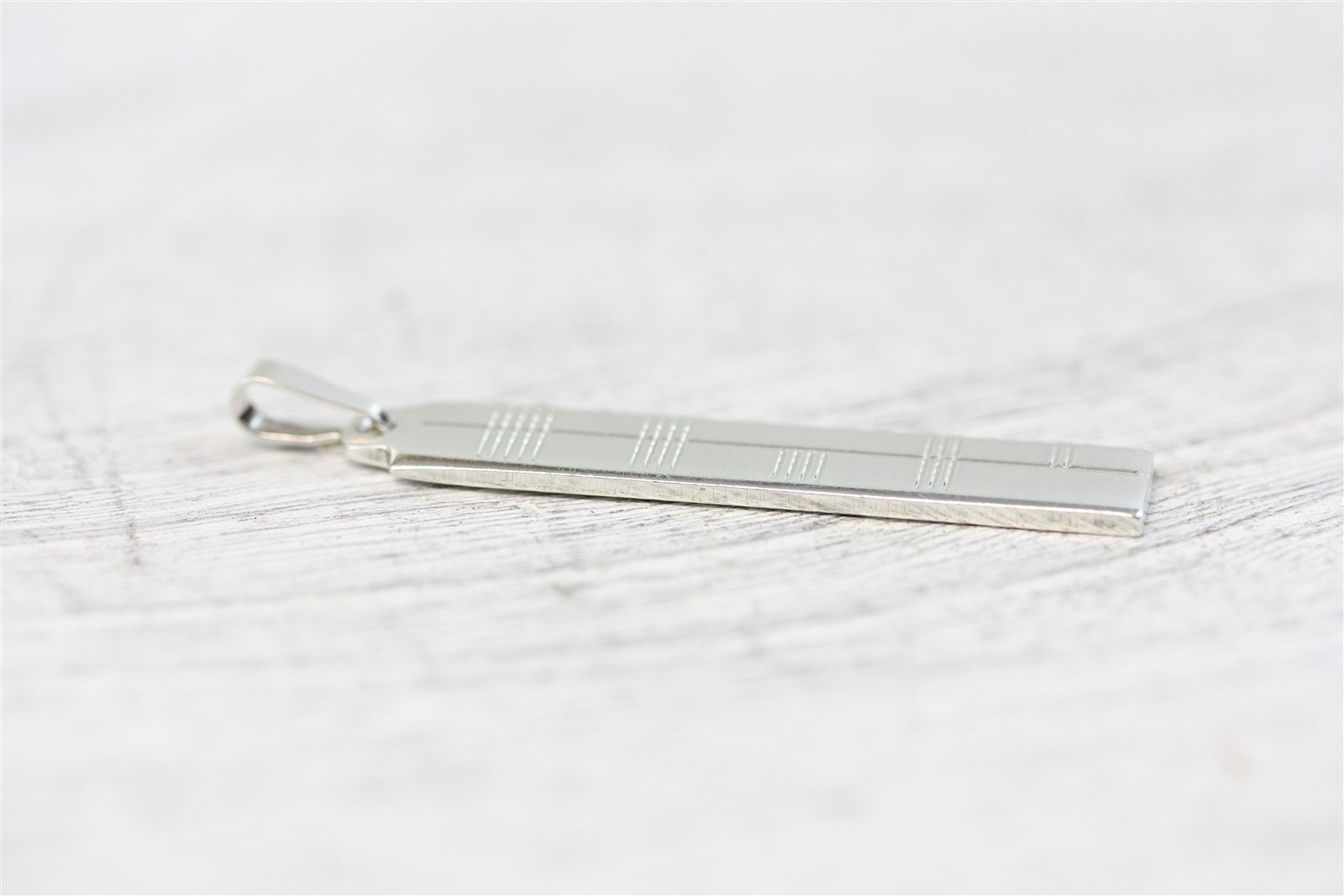 Vintage Ireland Hallmarks 925 Sterling Silver Pendant Etched Long ...