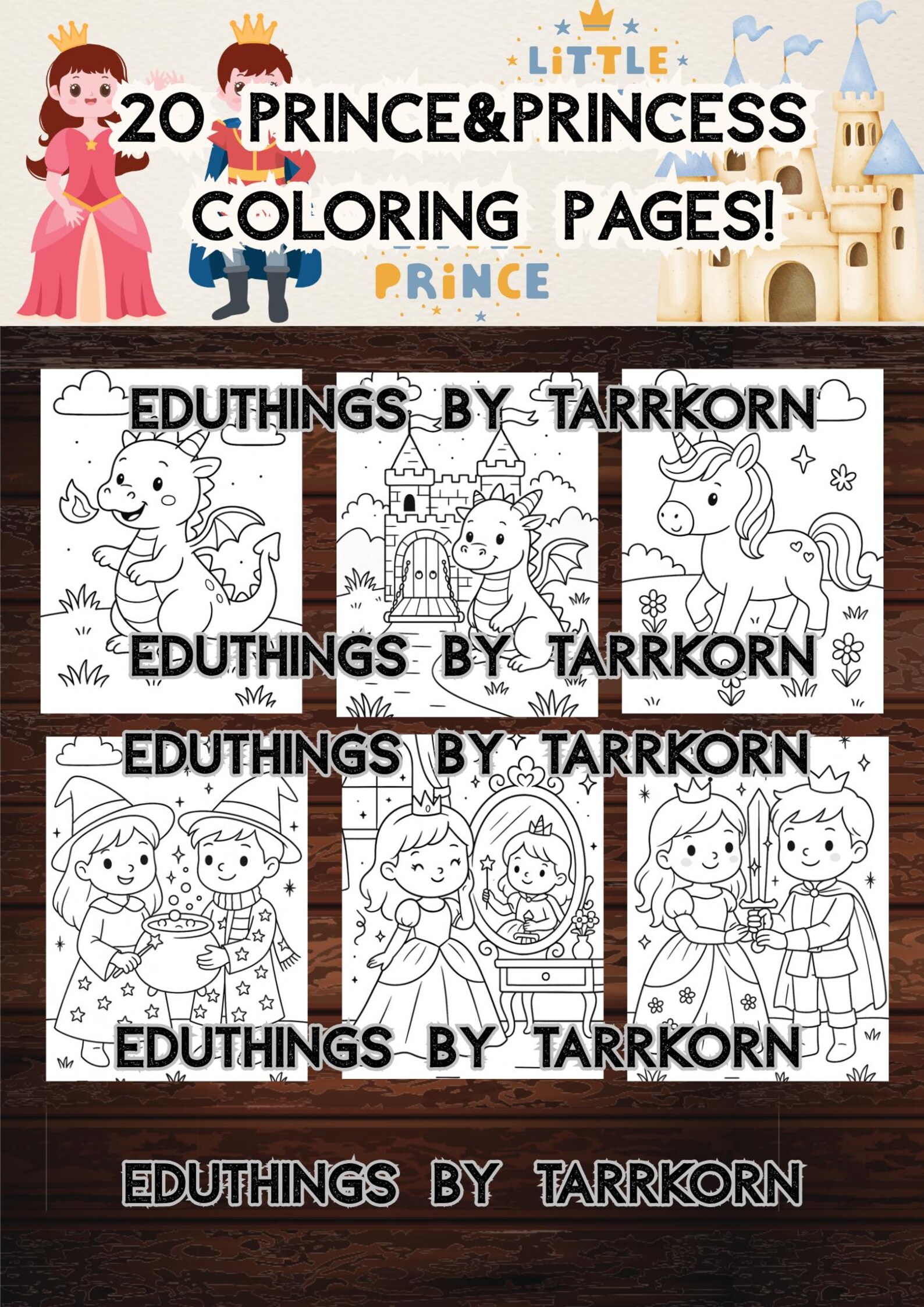 20 Printable Prince and Princess Coloring Pages for Kids – Royal, Fairy ...