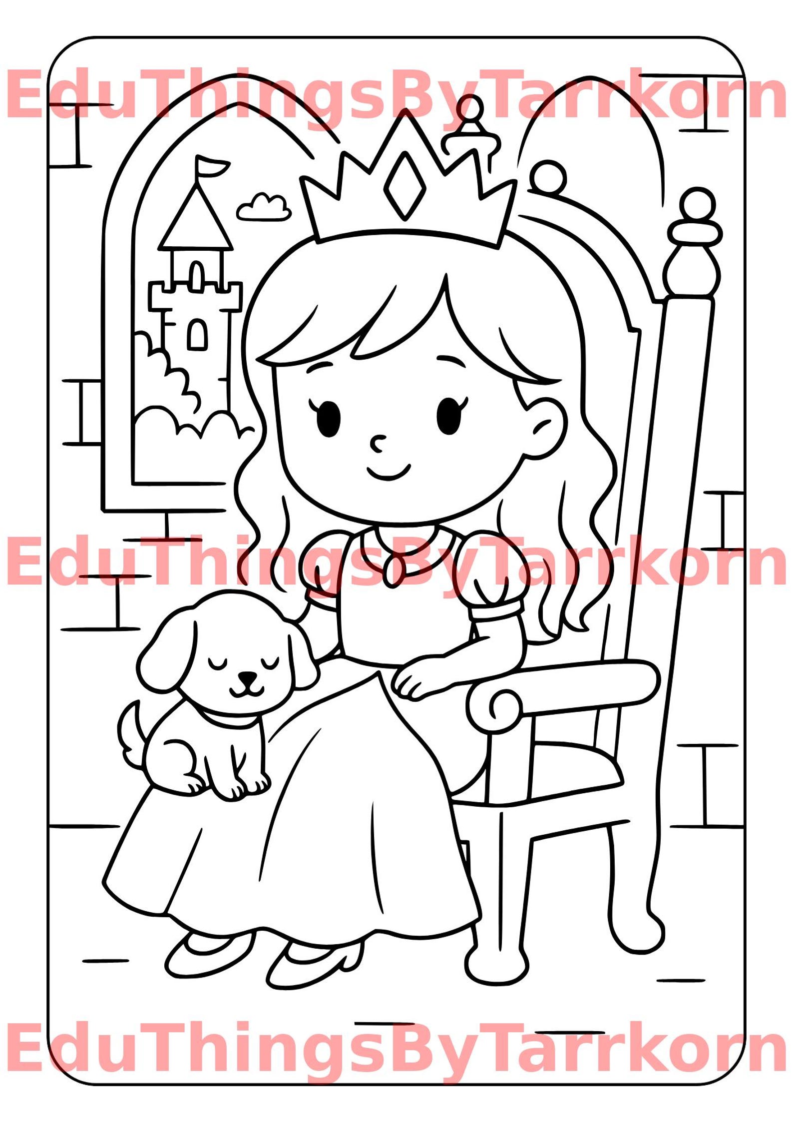 20 Printable Prince and Princess Coloring Pages for Kids – Royal, Fairy ...