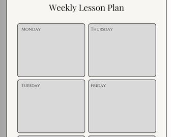 Weekly Lesson Plan Template: 3 Printable Teacher Planner Versions (PDF ...