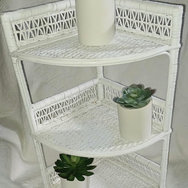 Wicker Corner Shelf - Etsy
