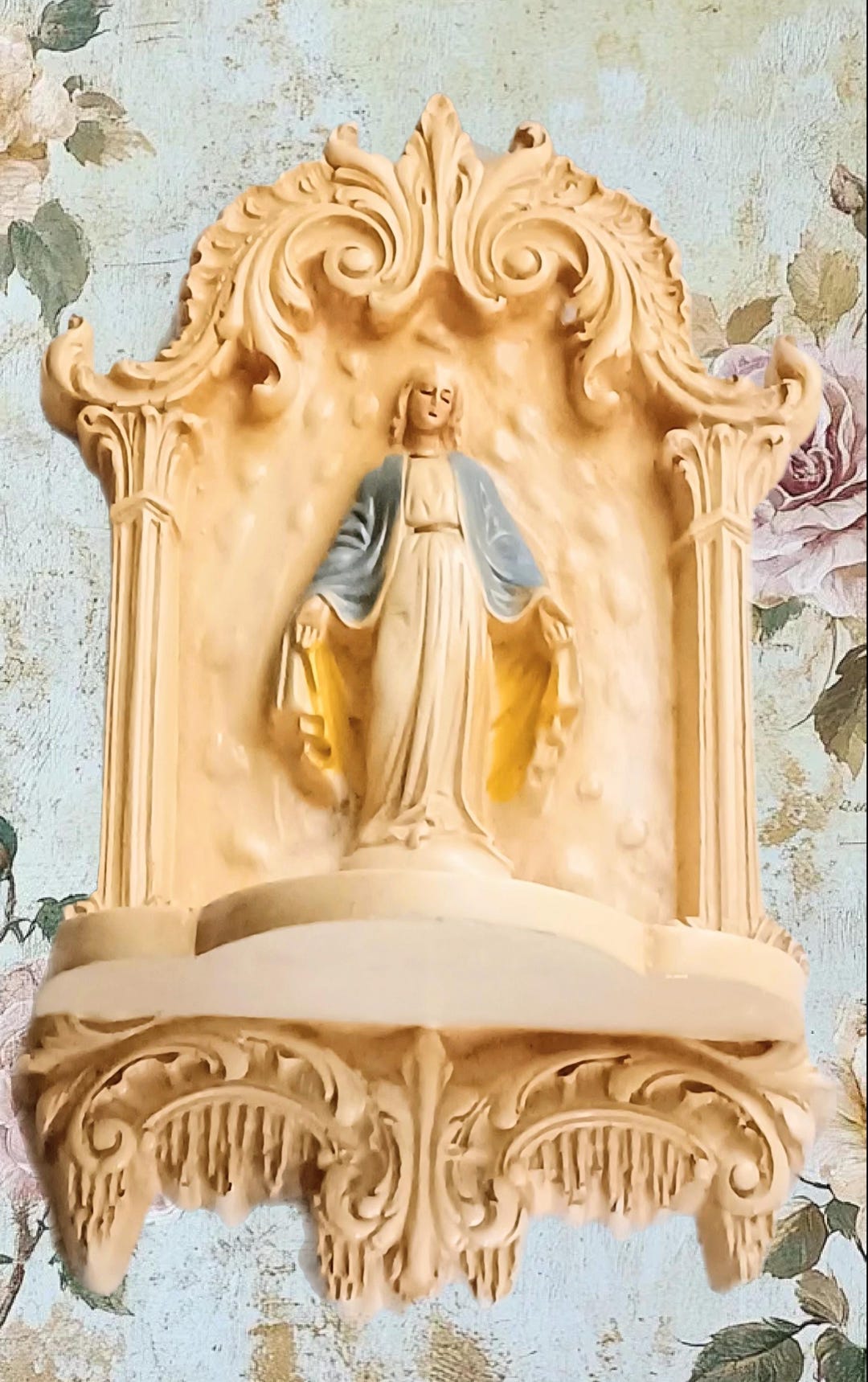 Antique Wall Mounted |shrine| Grotto| Niche| Virgin Mary |catholic Art ...