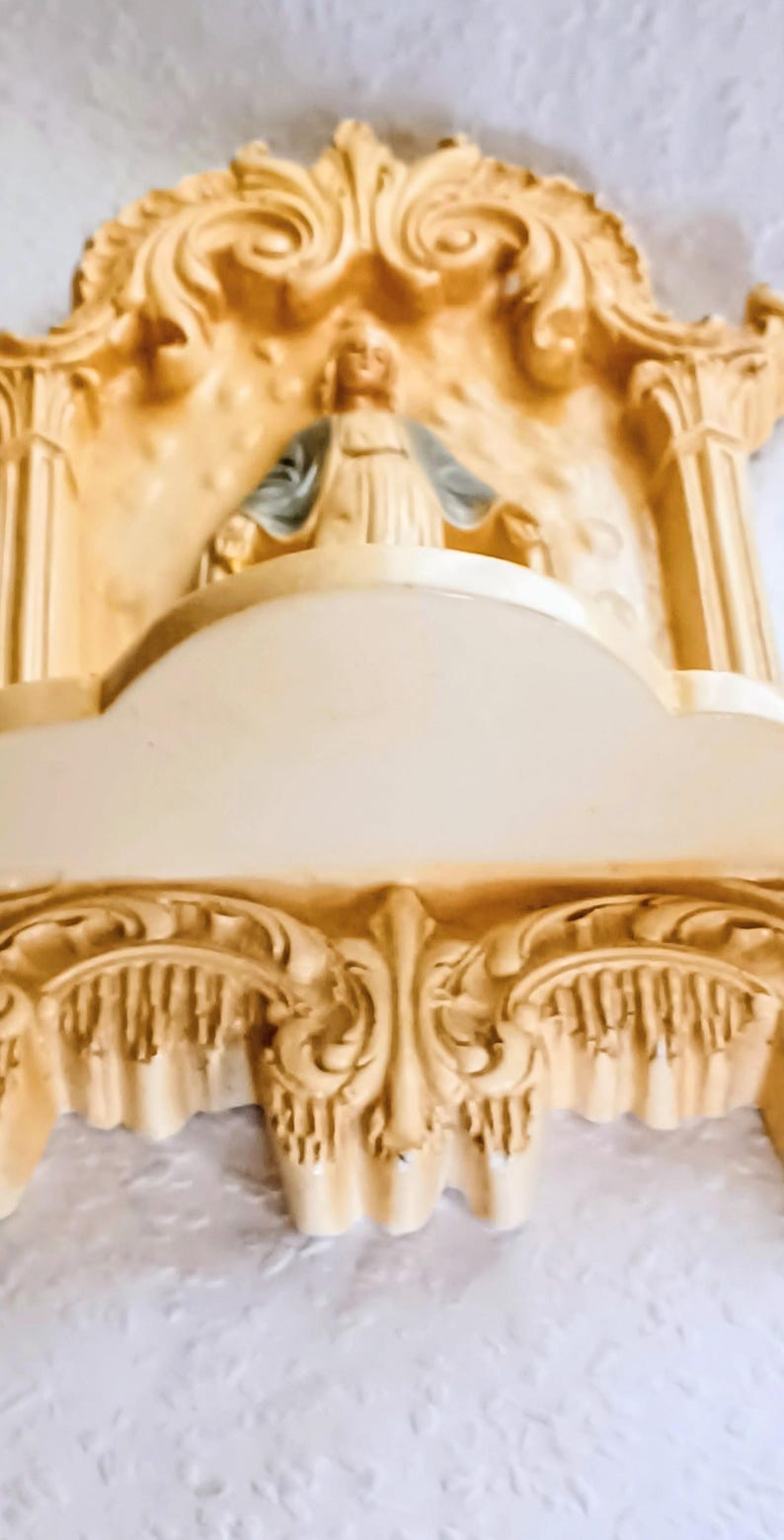Antique Wall Mounted |shrine| Grotto| Niche| Virgin Mary |catholic Art ...
