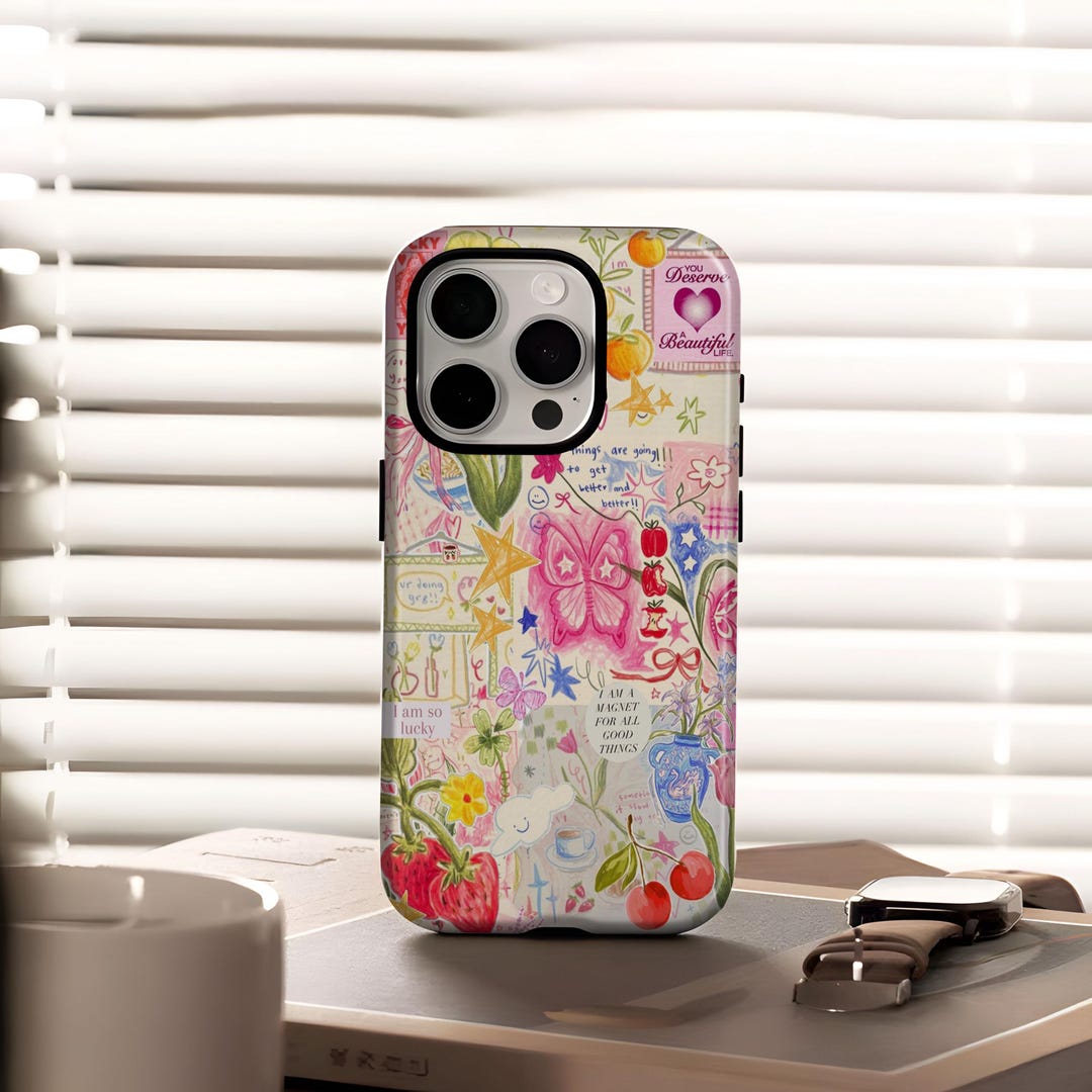 Kawaii Collage Phone Case Cute Japanese Phone Cover With iPhone 17, 16 ...