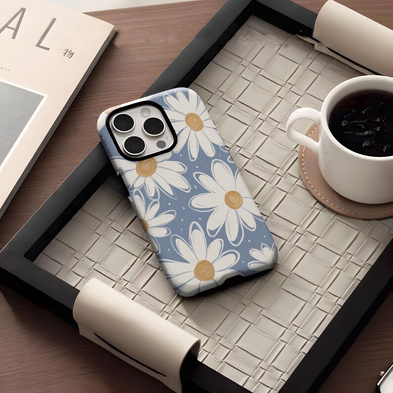 White Daisy Simple Cute Phone Case Tough Cover for iPhone 17/16/15/14 ...
